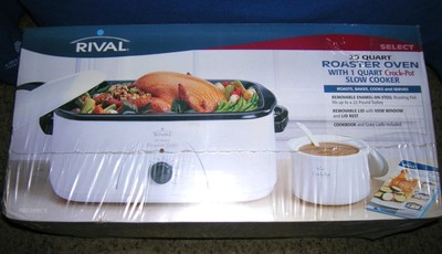 New Rival 20 Quart Roaster Oven - White - #R0220SCT - Plus Crock Pot ...