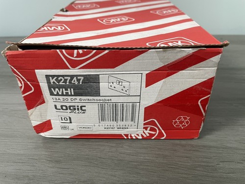 10 x MK K2747 Logic Plus Double Socket White 2 Gang 13amp BRAND NEW JOB ...
