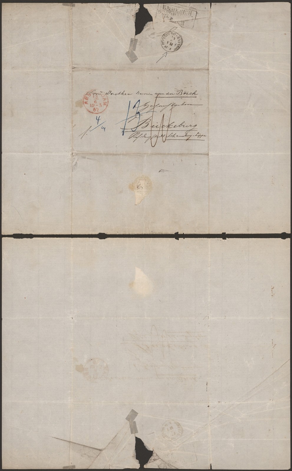 Netherlands 1862 - Stampless Letter Amsterdam to Germany I300 | eBay