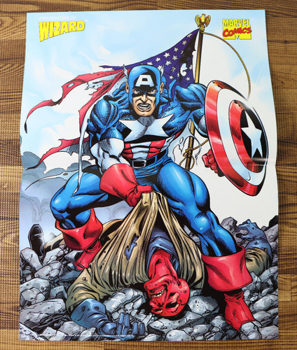 1997 Wizard Marvel Flip Poster Captain America RedSkull Witchblade 16 ...