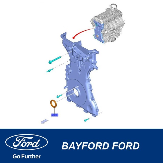 Genuine Ford 2.0 EcoBoost Front Crank Oil Seal FGX Falcon FM Mustang LW ...