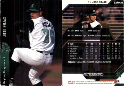 Jose Rojas 2007 Choice Dayton Dragons #20 RC Card FREE SHIP Dayton ...