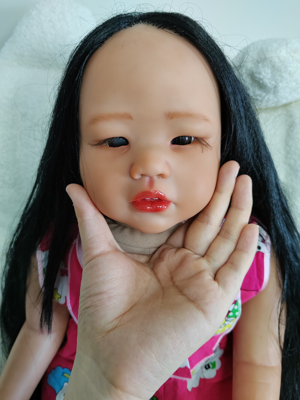 Artist Painted Finished Reborn Baby Doll 30" African Girl Brown Skin ...