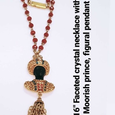Askew London, Signed Figural crystal necklace with Blackamoor pendant ...