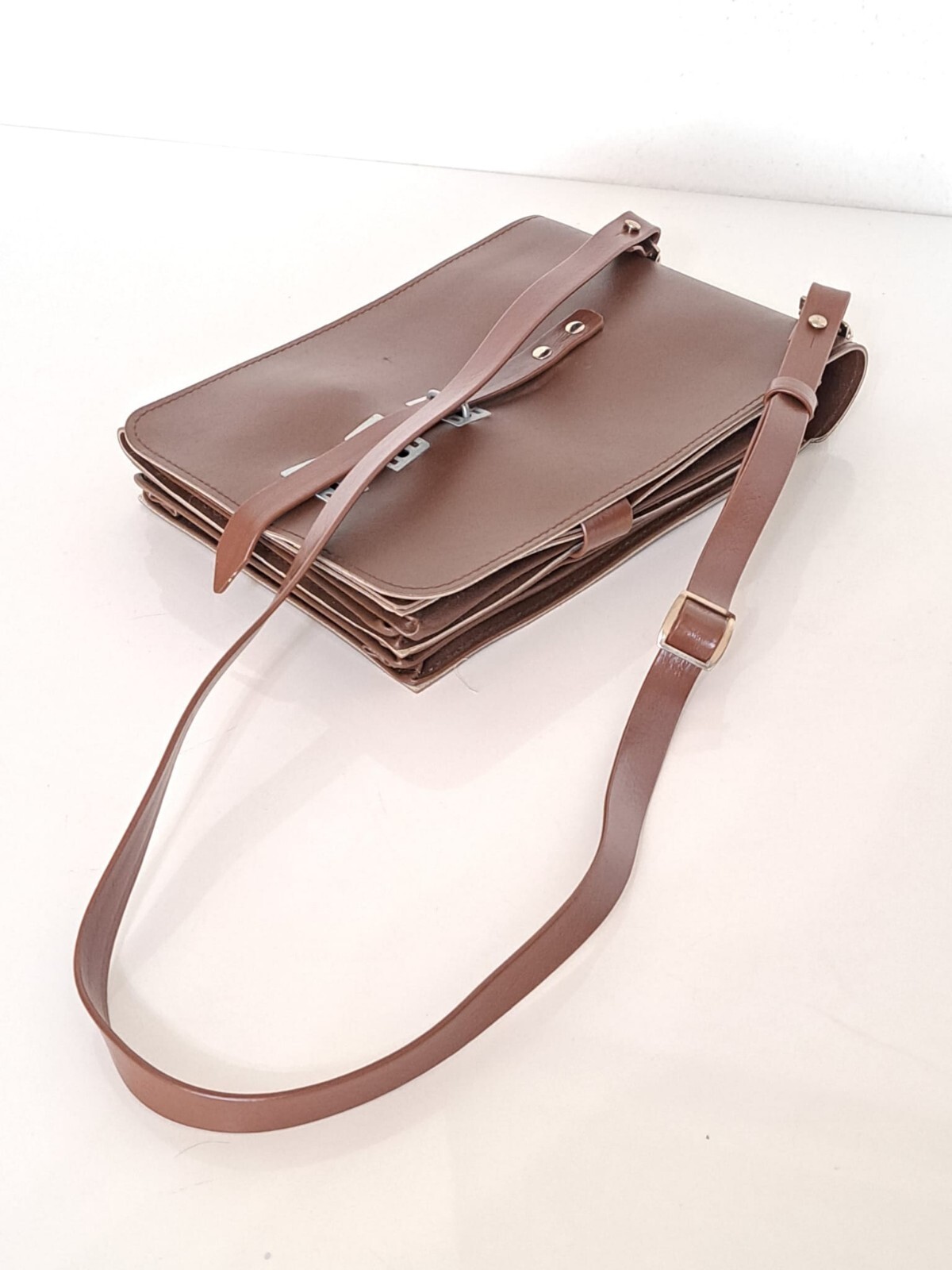 RETRO Officer Folding Bag UNUSED Vintage Shoulder Leather Bag Army bag ...