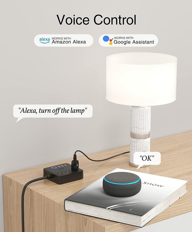 Gosund Smart Power Strip Plug 3 USB WiFi APP Control Work With Alexa ...