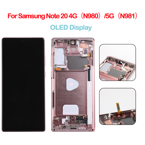 OLED Display LCD Touch Screen+Frame Assembly For Samsung Galaxy Note20 ...