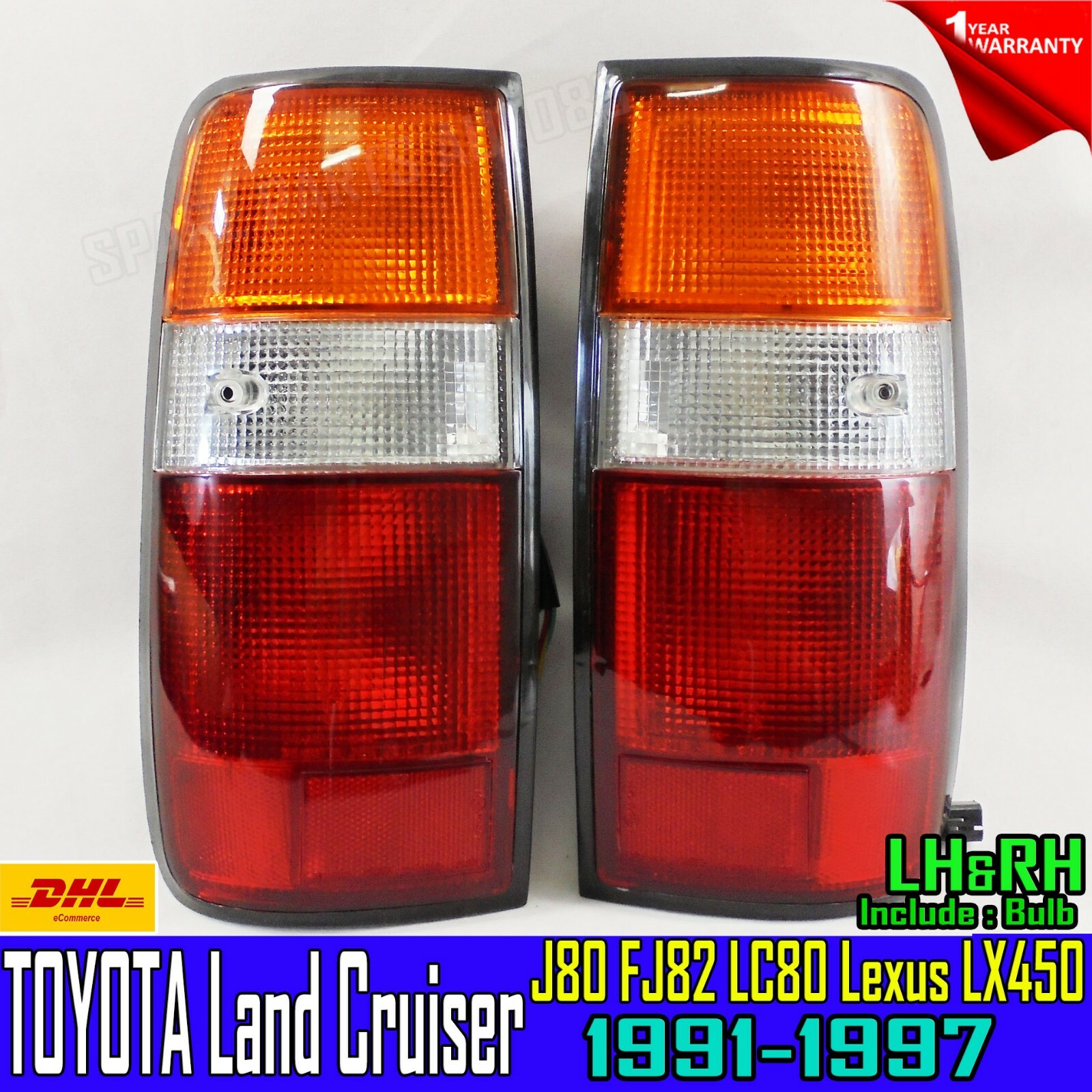 TailLights Fit For 1991-1997 TOYOTA LAND CRUISER FJ82 LC80 For Lexus ...