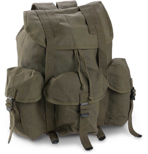 Olive Drab Green Rothco Heavyweight Cotton Canvas Mini Alice Backpack ...