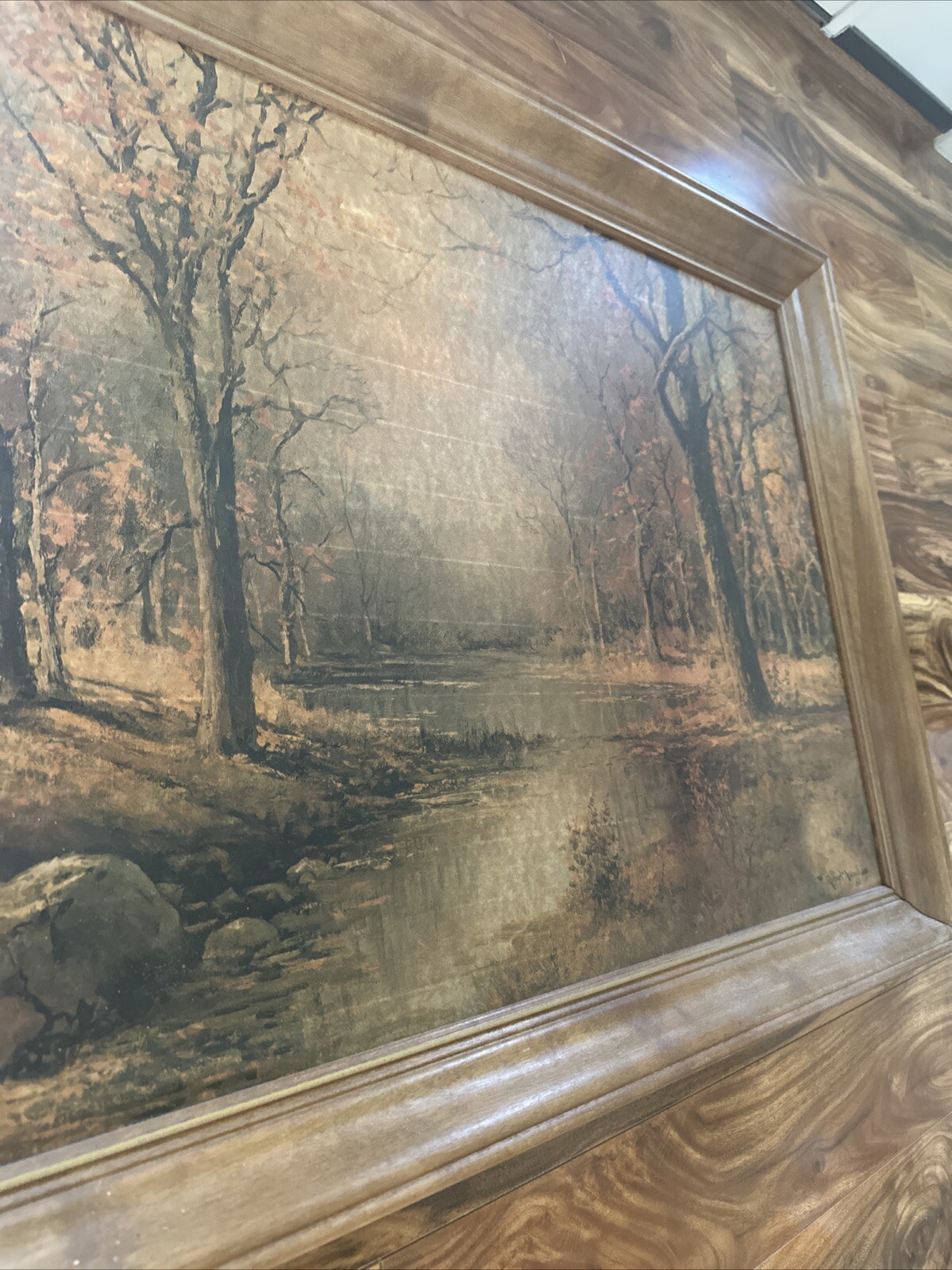 Robert Wood 56 “October Morn” Vintage framed, signed 40"x28” | eBay