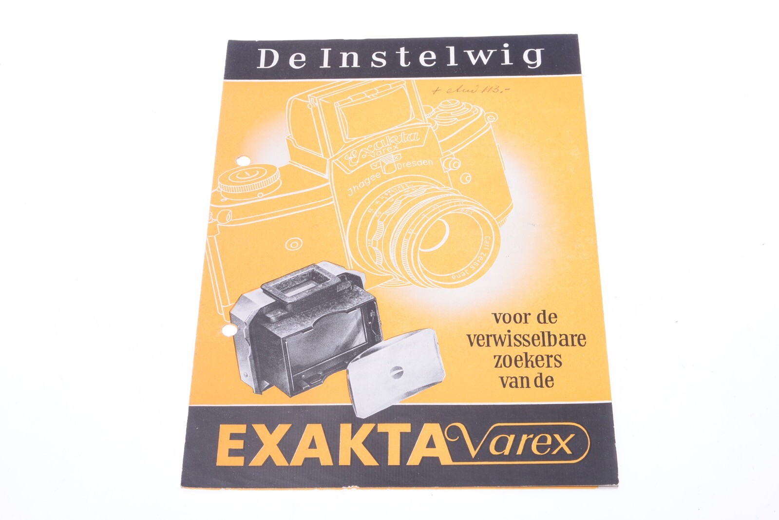EXAKTA VAREX VIEWFINDER ORIGINAL PRODUCT GUIDE BROCHURE DUTCH 123 | eBay