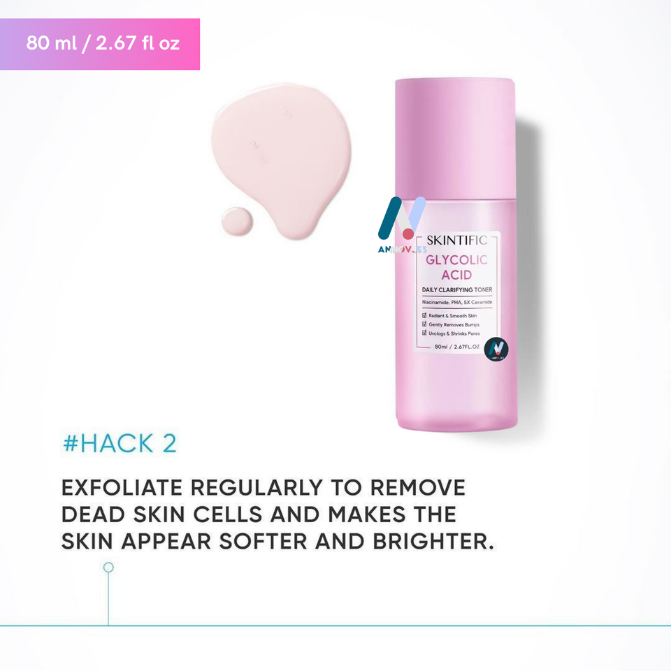SKINTIFIC Glycolic Acid Collagen Clarifying Pores Acne Smooth Skin ...