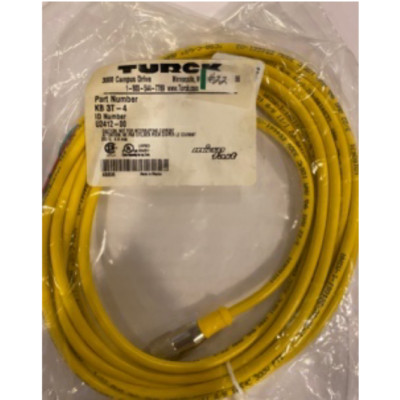 Turck Microfast 3 pin cordset 4 meters KB 3T-4 U2412-00 | eBay