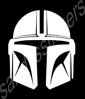 2x Mandalorian Helmet Stickers Vinyl Decals - Star Wars - Car Truck ...