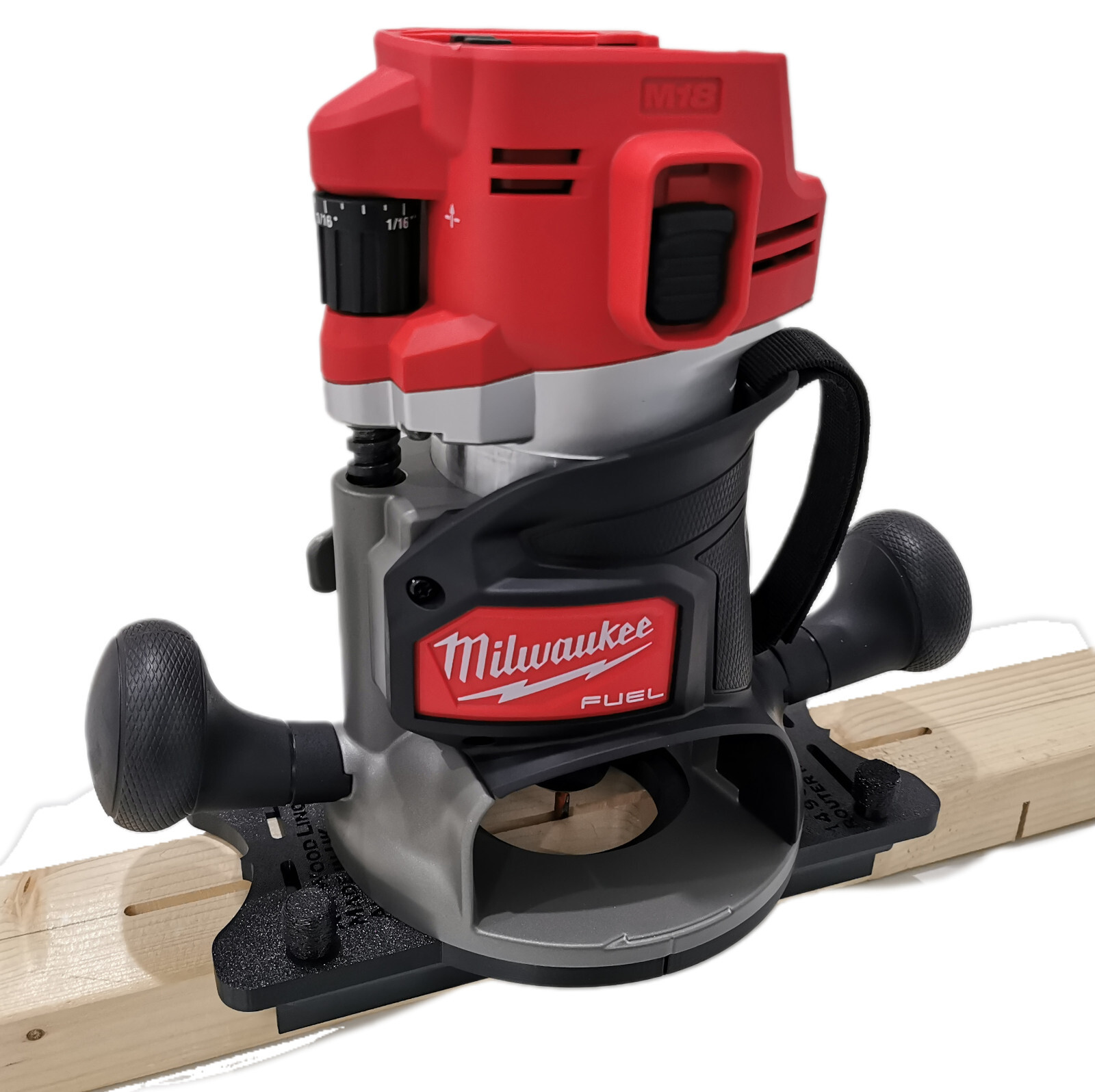 Milwaukee M18 FR12 Center jig base Router 1/2 Fuel woodworking slotting ...