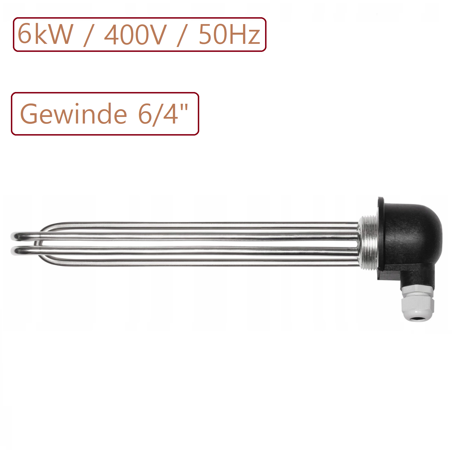 Heizstab Heizpatrone Heizelement f. Boiler Puffer 3kW - 12kW - 6/4 ...