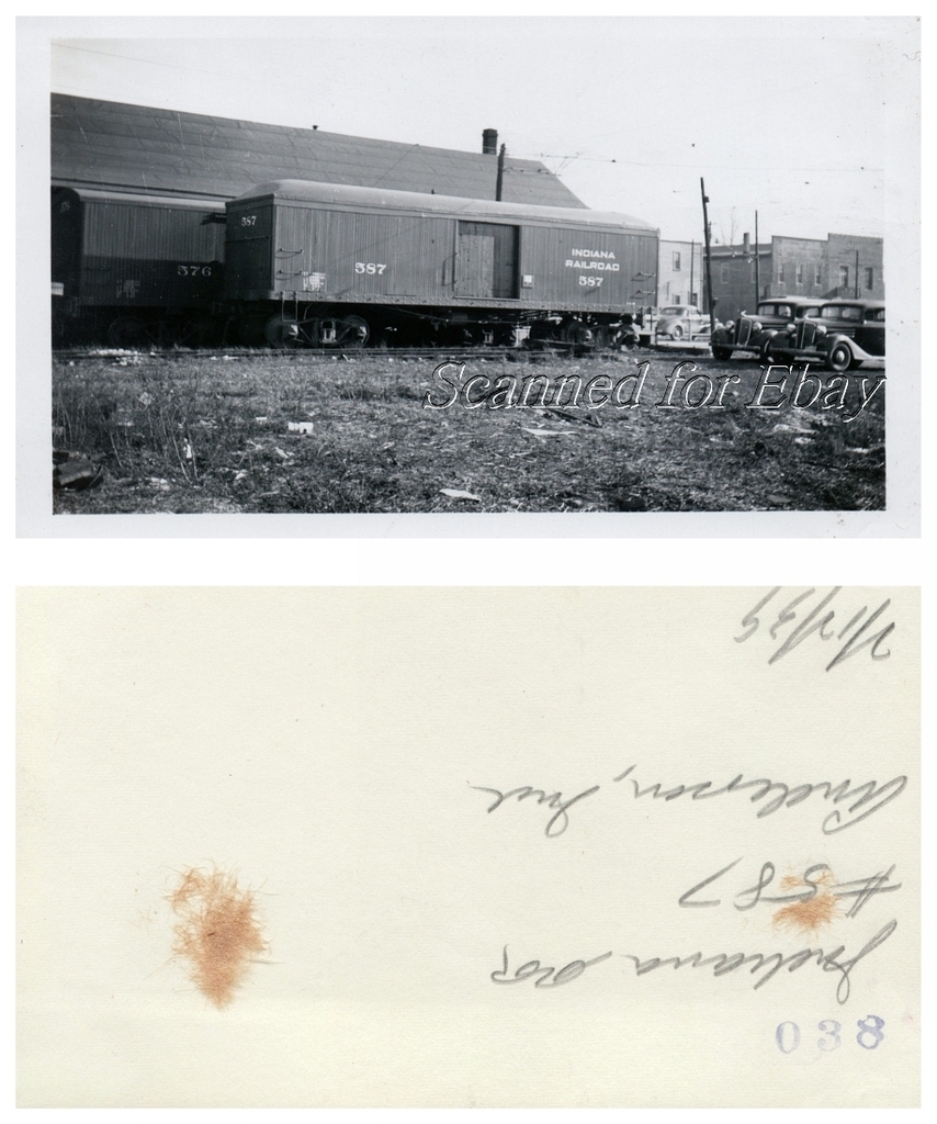 Indiana Railroad #587 Interurban Anderson Indiana Feb 1939 VINTAGE ...