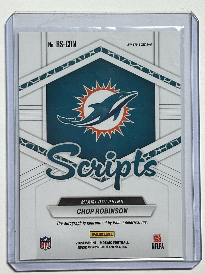 2024 Panini Mosaic Chop Robinson Auto Rookie Scripts #RS-CRN Prizm RC ...