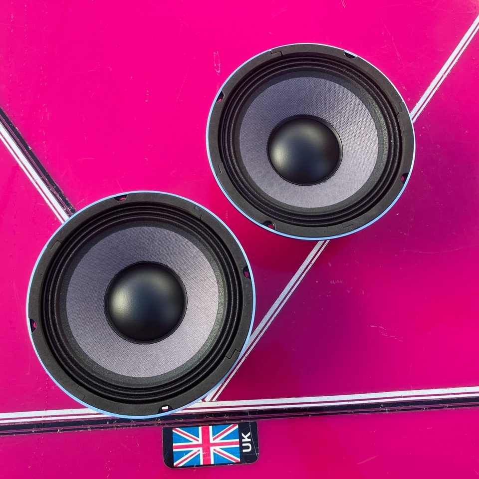 8"/200mm 2x Bass Chassis Speaker Drivers 8 ohms 150 Watts RMS each ...