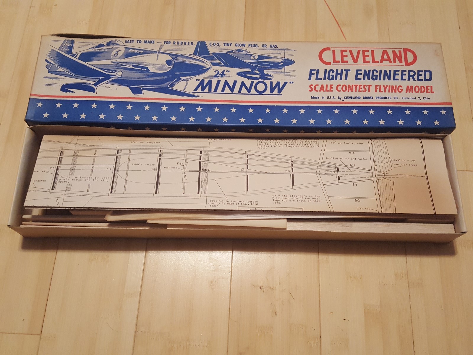 Cleveland Minnow Racer Flight Engineered Flying Model Kit IT-116 | eBay