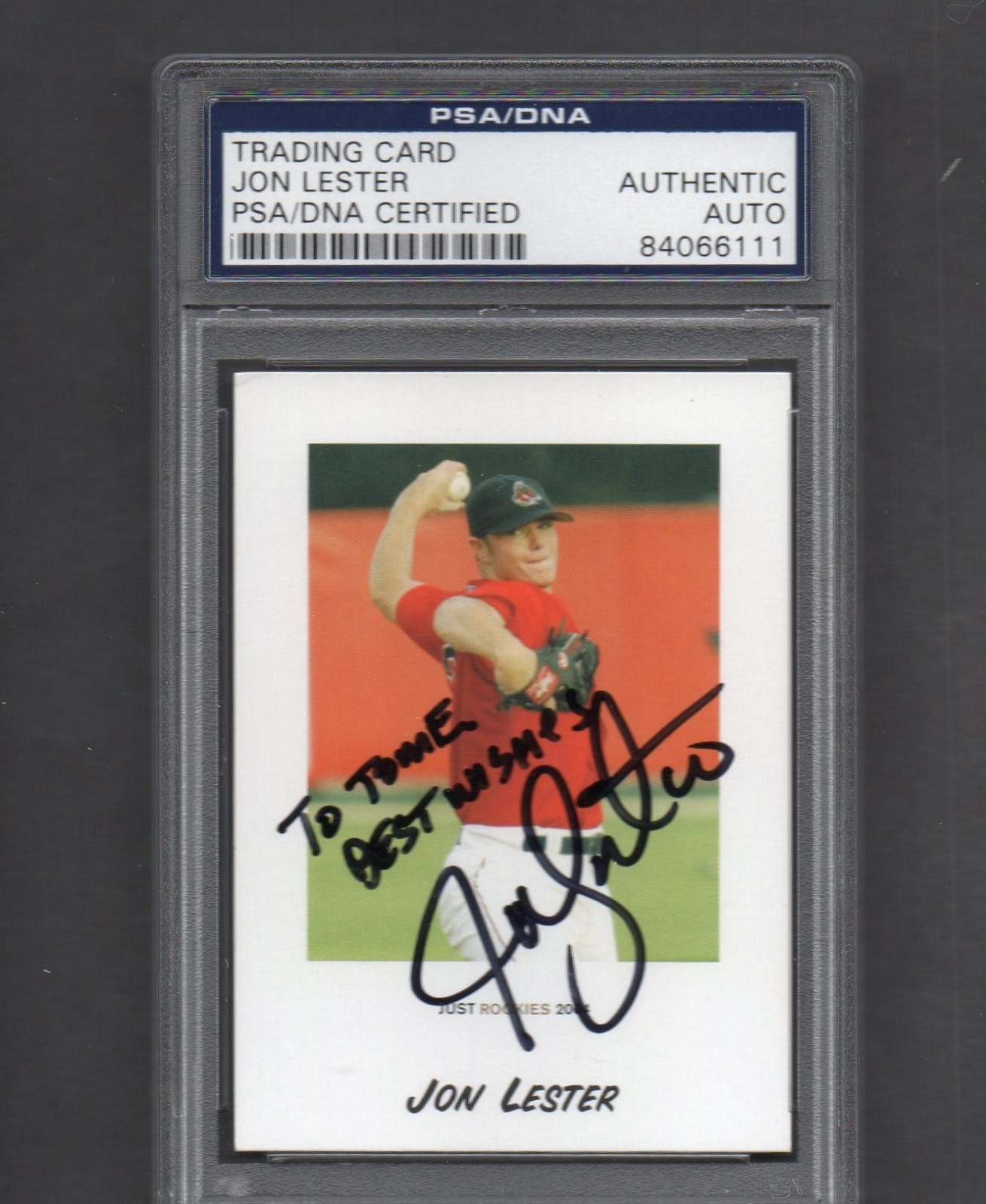 Jon Lester Signed Autographed 2004 Just Rookies #44 PSA/DNA RC Rookie ...