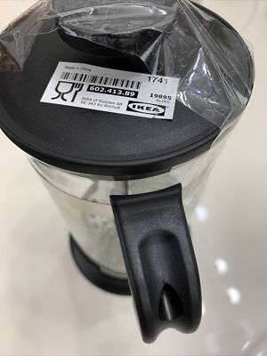 IKEA UPPHETTA Coffee Tea Maker Glass Stainless Steel French Press 602. ...