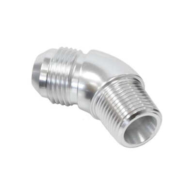 Aeroflow AF523-08S 45 Deg 3/8" To -8AN Full Flow Silver No Restricion ...