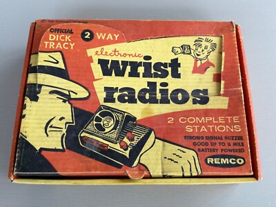 Vintage Dick Tracy Two Way Wrist Radio Toy in Original Box Remco ...