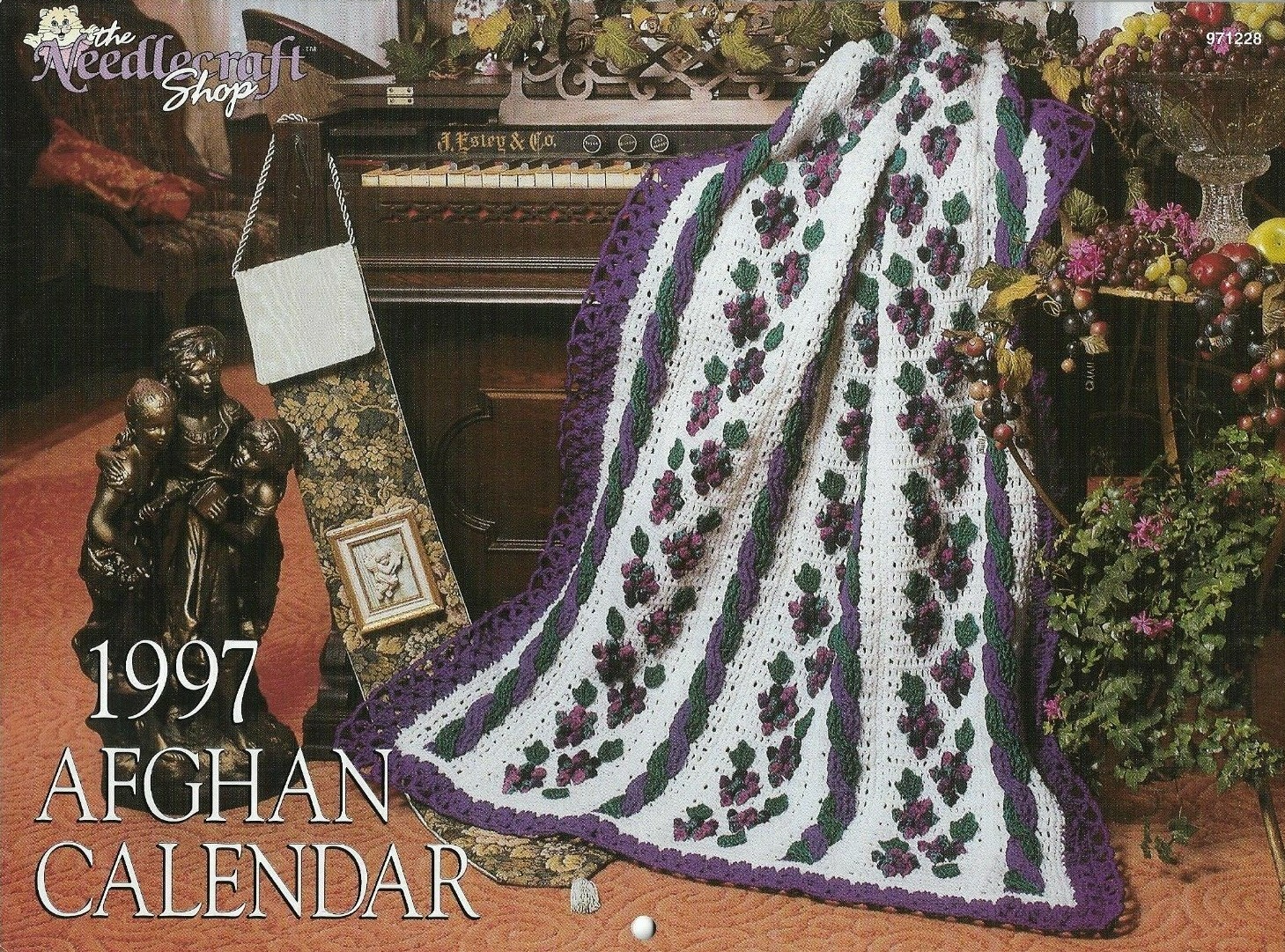 NEW AFGHAN CALENDAR 1997 THE NEEDLECRAFT SHOP 12 DESIGNS CROCHET ...