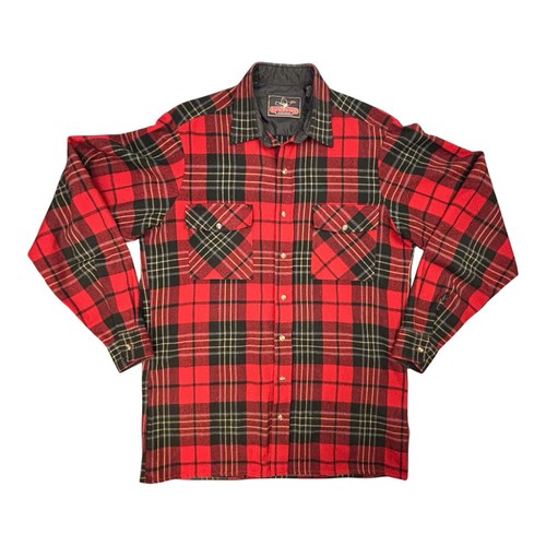 Men's L Tall Flannel Back Packer Sportswear Shirt Jacket Shacket Red ...