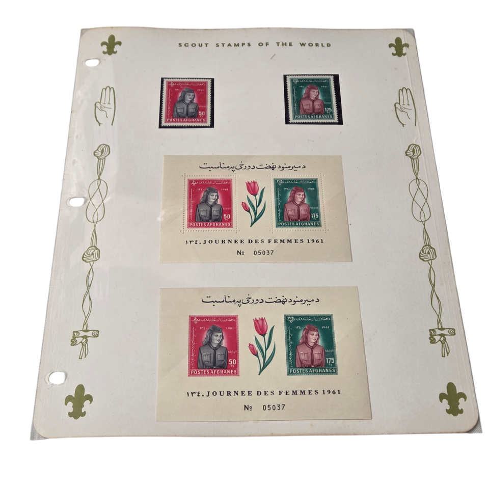 Vintage Scouting Stamps Lot, 24 Pages, Global Scout Collection ...