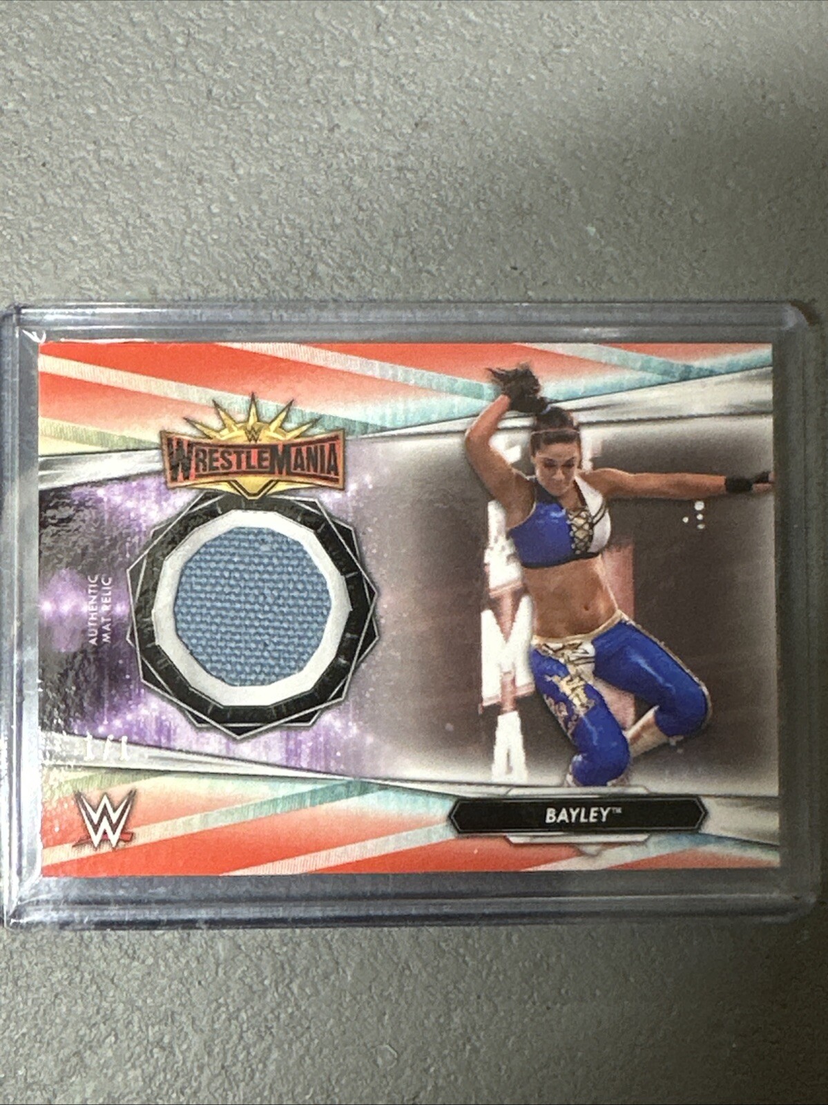 2021 Topps WWE Bayley WrestleMania 35 Red Mat Relic 1/1 - True 1/1 | eBay