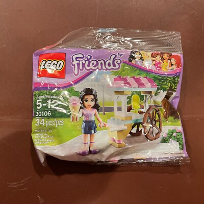 NEW Lego 30106 Friends Emmas Ice Cream Cart Stand Polybag 34pcs Ages 5 ...