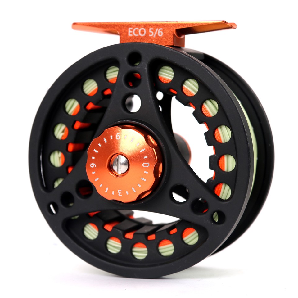 Maxcatch ECO Fly Fishing Reel with Pre-Loaded Fly Line, Backing,Leader ...