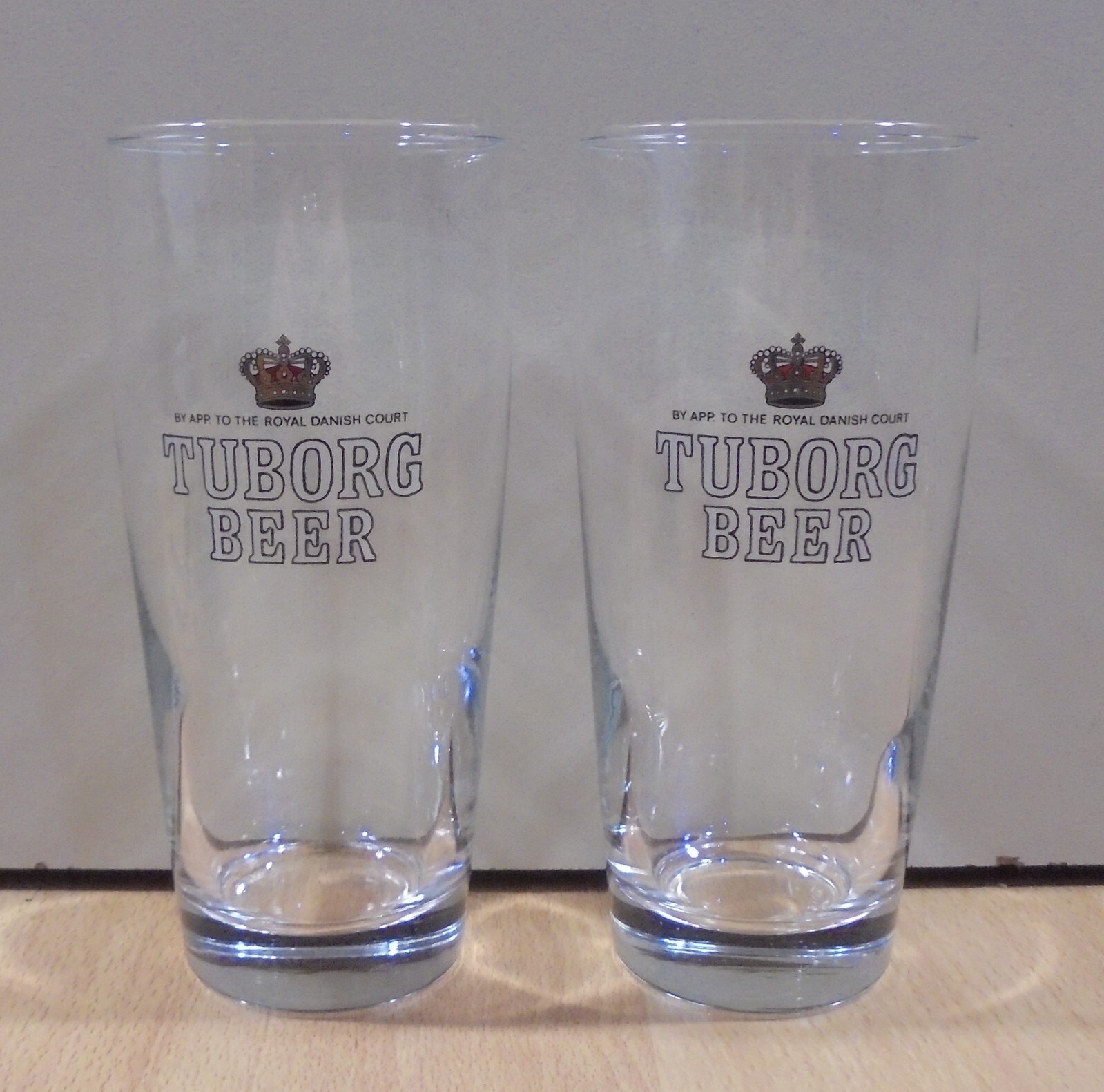 TUBORG BEER ADVERTISIGN SET OF TWO GLASSES | eBay