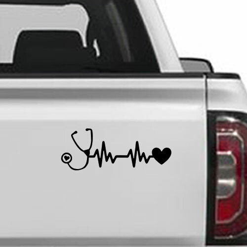 Nurse Doctor Stethoscope Heartbeat Vinyl Decal Sticker for Window Truck ...