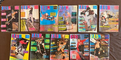 Vintage RAD Skateboarding Magazines from 1988 Feb through December ...