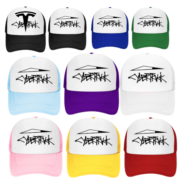 Tesla Cybertruck Hat Adjustable Snapback Trucker Hat Outdoors Hat Tesla ...