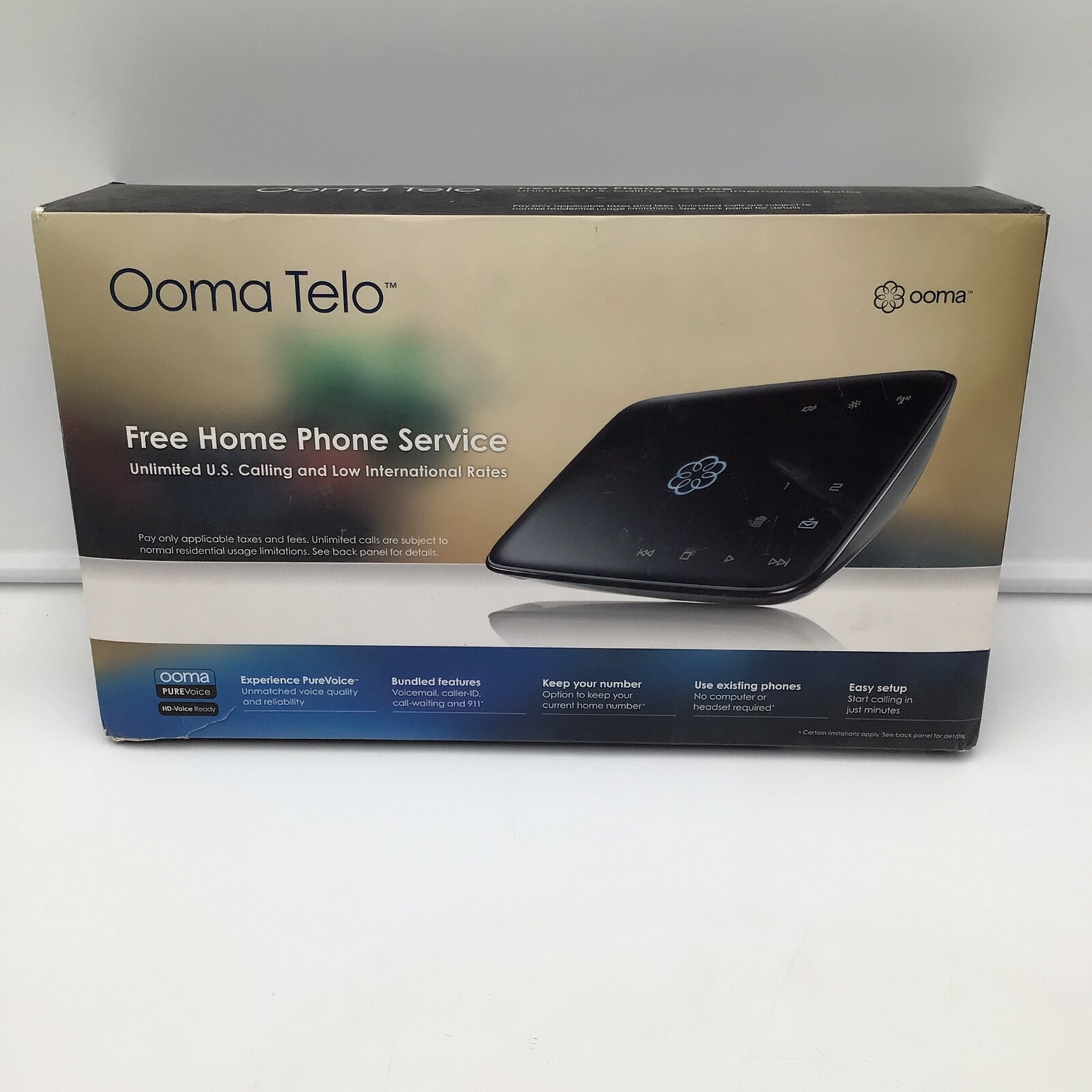 Ooma Telo Free Home Phone Service Unlimited US Calling HD Voice | eBay