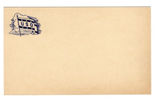Lot of 10 Vintage USO Unused WWII Era Postcard Post Card Flag style ...
