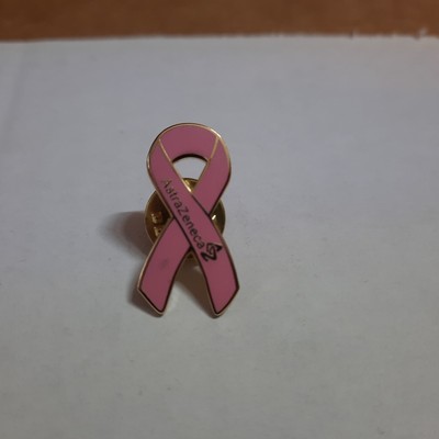 AstraZeneca Pink Enamel Lapel Tack Pin Awareness Ribbon Drug Rep ...