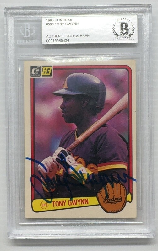 1983 Donruss Tony Gwynn Auto Autograph #598 BGS Authentic | eBay