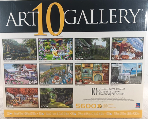 Art Gallery 10 Deluxe Puzzles 5600 Piece Total 300-1000 Piece Jigsaw ...