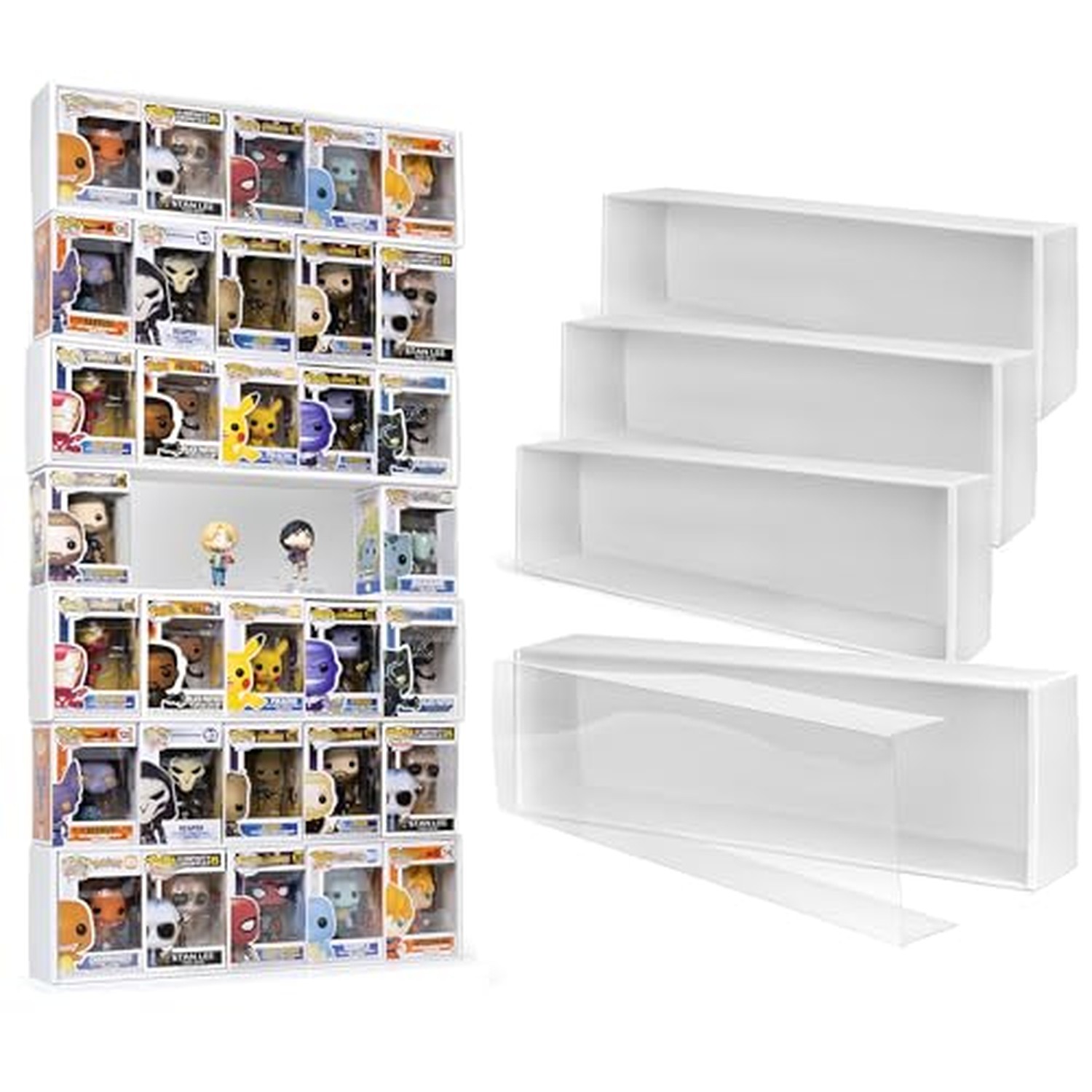 5X4 Version Display Case Compatible with Fnko Pop Boxes, Stackable 4 ...