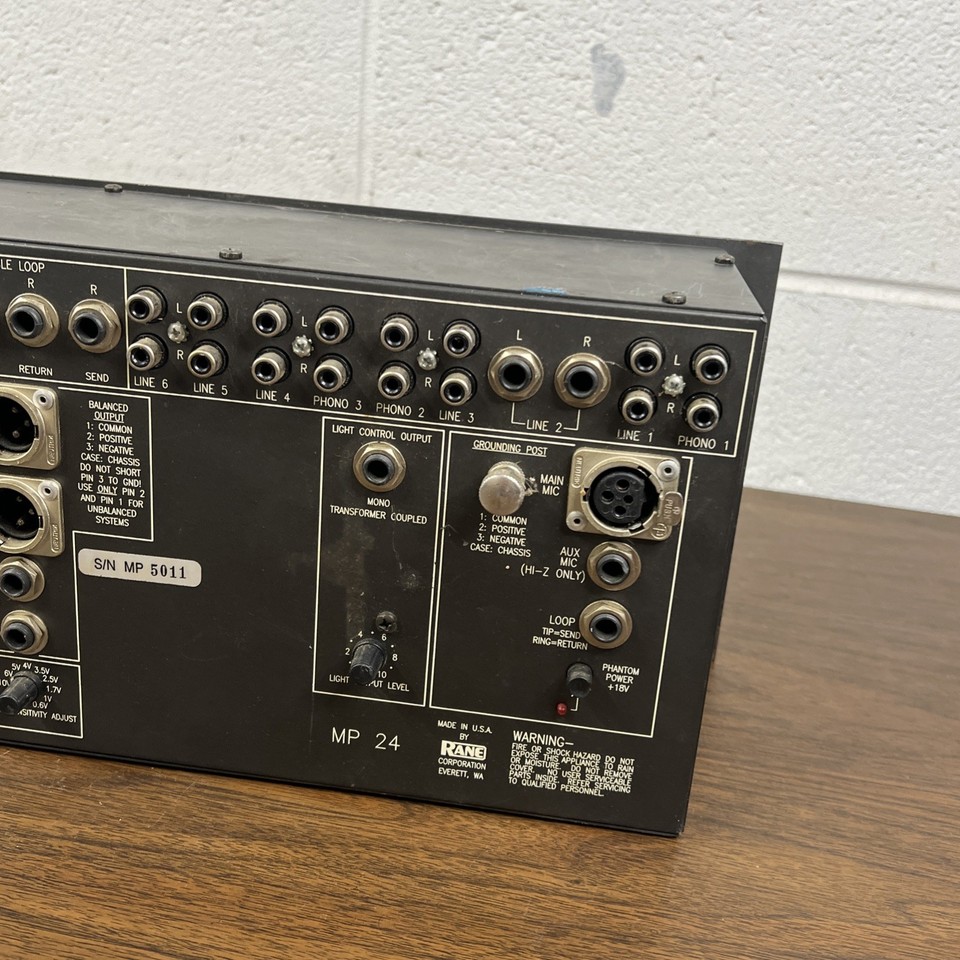 RANE MP 24 DJ Mixer Rack Mountable MP24 ⚠️ FOR PARTS CUT CORD | eBay