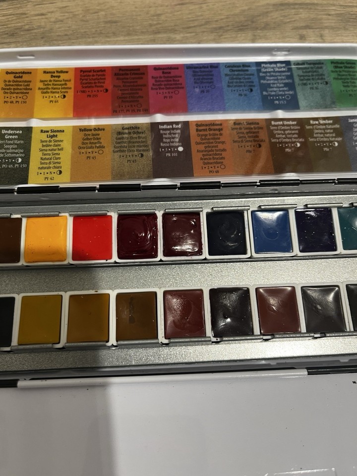 Daniel Smith Watercolour Paint Set 24 Half Pans New In Box | eBay UK