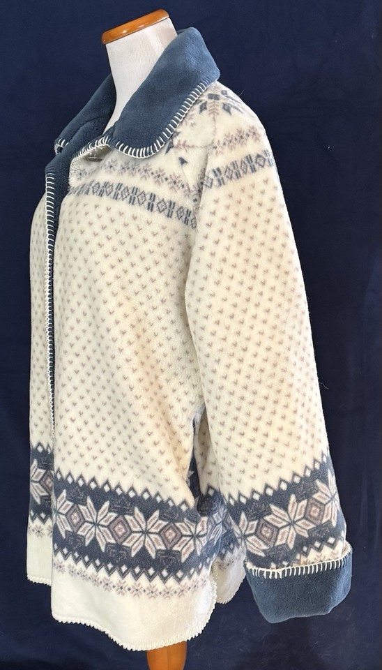 Denali Fleece Reversible Jacket Size Large Solid Blue / Pattern | eBay
