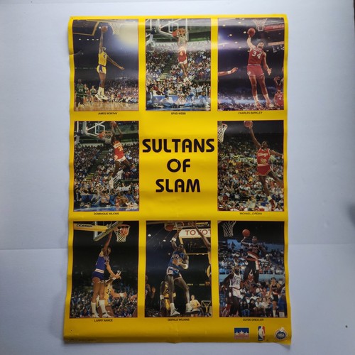Vintage 1986 NBA SULTANS OF SLAM Poster by Starline 21"x32" Michael ...