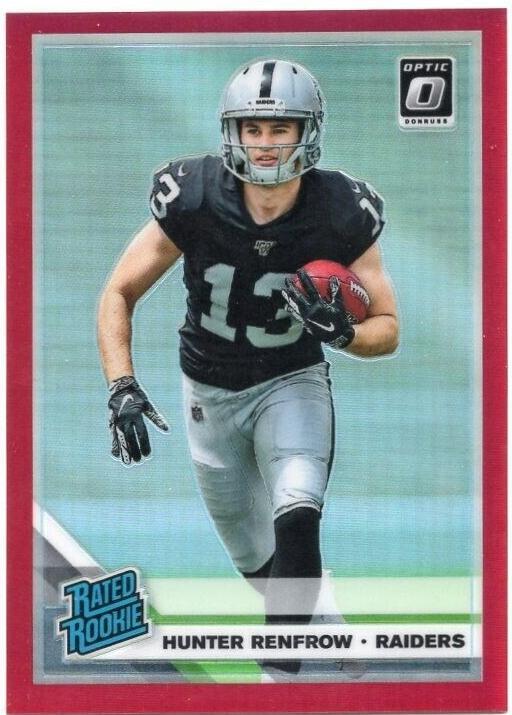 2019 Panini Donruss Optic - Rated Rookie Hunter Renfrow #190 Red Prizm ...