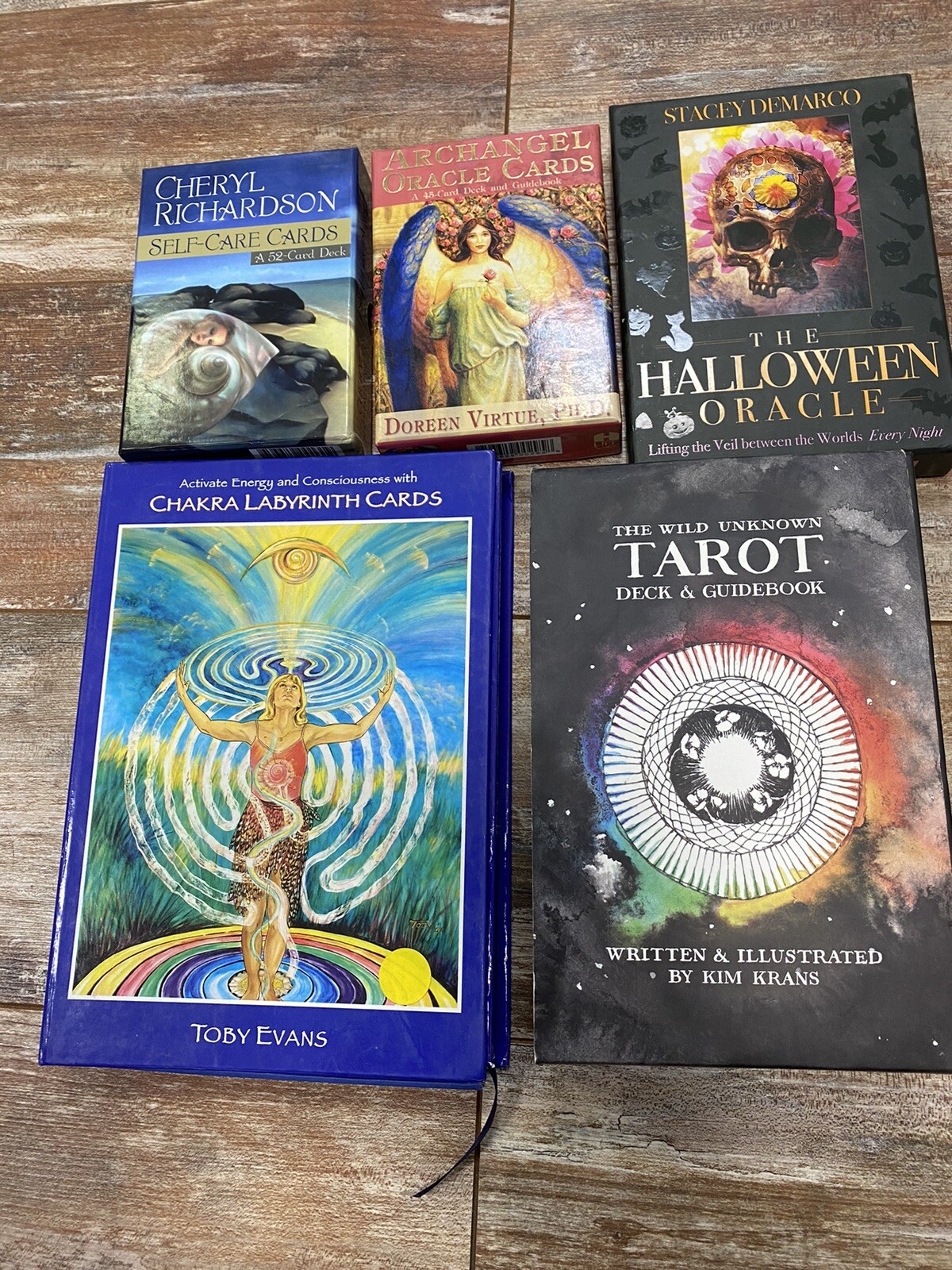Lot Of 5 Tarot Oracle Card Decks Wild Unknown Halloween Chakra ...